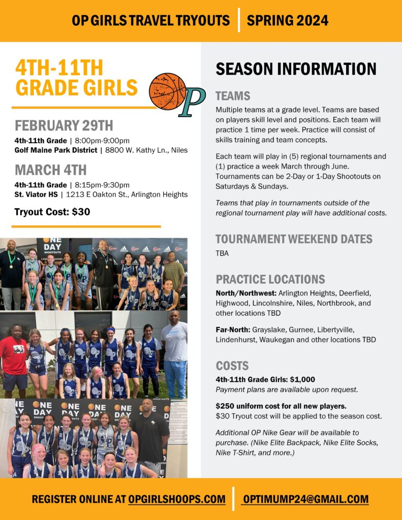 Spring 2024 Tryouts | OP Girls