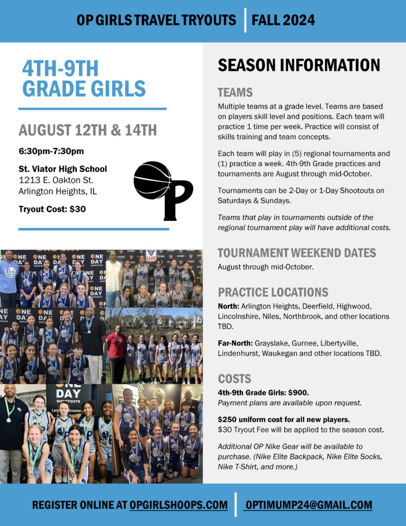Fall 2024 Tryouts | OP Girls Hoops